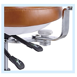 Medical Dental Stool Dentist Chair PU Leather Auxiliary Stool Chair with Armrest Height-Adjustable Doctor Chair Suitable for Dentist and Office