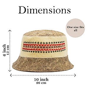 SHSH trade group Ukrainian Wool Sauna Hat Embroidered Ornament Vyshyvanka - Sauna Hat Finnish Ukraine Sauna Hat Wool Russian Banya Sauna Hat for Men Sauna Hats Beige and Gray