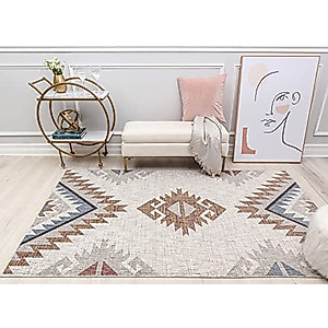 Mason Brooks Cressida CA80A Tapestry Beige Moroccan Tribal Ivory Area Rug, 2'6" x 4'