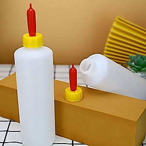 Goat Nipple and Bottles Set, 5 Sets Small Animal Milk Drink Pritchard Nipple for Goats 400 ml Lamb Nursing Bottles Feeding Bottle Kit for Feeding Sheep Goat Lamb Puppy (5 Bottles& 10 Nipples)