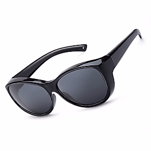 LVIOE Polarized Fit Over Glasses Sunglasses for Women Men, TR90 Frame Sun Glasses UV400 Protection LS045