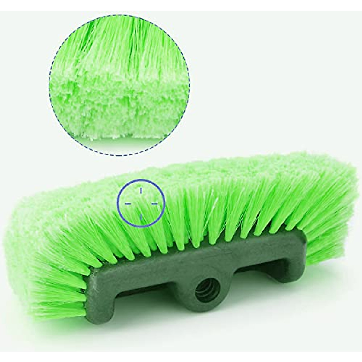Forgrace 12" Car Wash Brush with Medium Soft Bristle for Auto RV Truck Boat Camper Exterior House Washing Cleaning, Green Plus