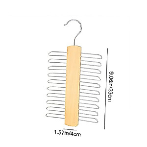 Tie Hanger Wooden Tie Rack Rotable Tie Holder for Home Office Dormitory Hotel Clothing Store