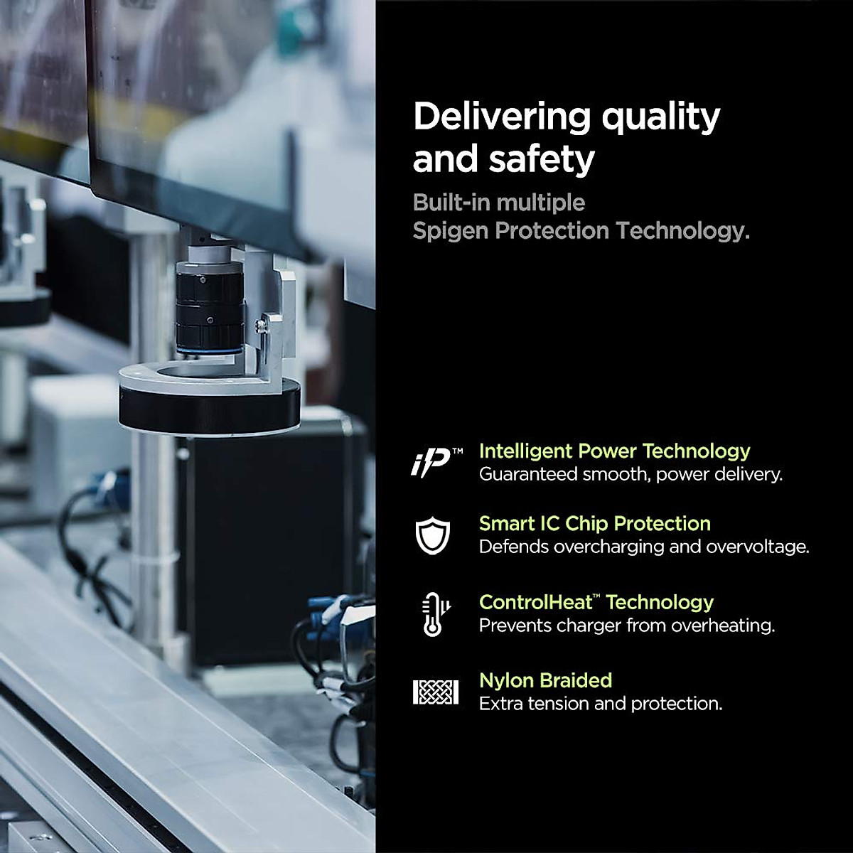 Spigen DuraSync 3 in 1 Universal Charger Cable, Micro USB/Lightning/USB C adapters [MFi Certified], 4.9ft Premium Braided Multi Charging Cable for iPhone 12/Pro/Max/Mini/SE/iPad/Galaxy/Pixel & More