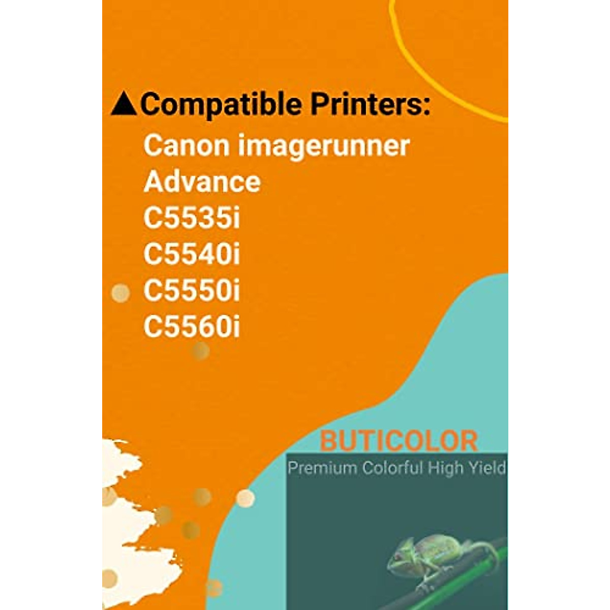 GPR55 GPR-55 Remanufactured Toner Cartridge 0481C003 0482C003 0483C003 0484C003 Replacement for Canon imagerunner Advance C5535i C5540i C5550i C5560i Printers (4-Pack)