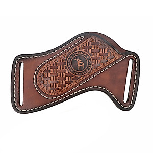 Tourbn Leather Knife Sheath for Belt Pocket Folding Knife Holder Compact Draw Knifes Carrier EDC Tools Holster