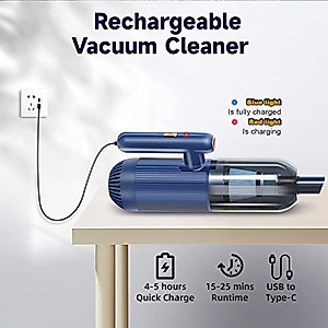 Cordless Vacuum Cleaner, Electric Stick Vacuum Broom with Rechargeable Battery, Lightweight Vaccumm-Cordless Handheld Vacuum Cleaner for Hardwood Floor Pet Hair Home Cleaning
