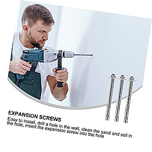 VILLCASE 6 Pcs Bolt Concrete Anchors Brick Anchors Stainless Steel Screws Ground Screw Sleeve Expansion Screw Hex Nut Sleeve Anchor Expansion Sleeve Fixing Anchors Carriage Hex Nuts Bracket