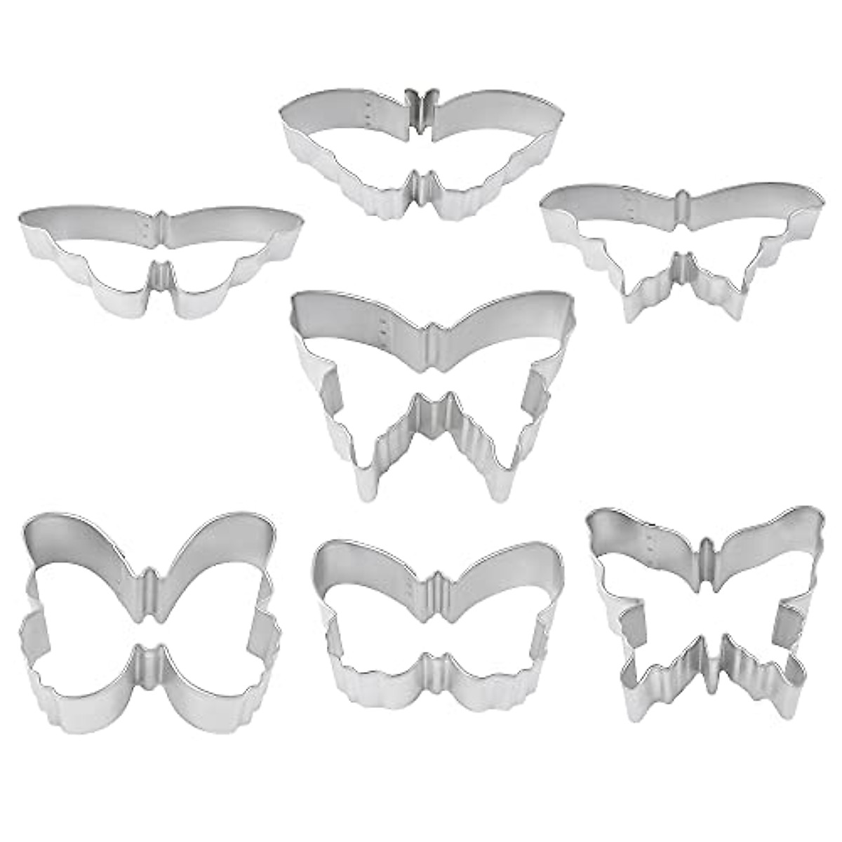 R&M International Butterfly Cookie Cutters, Assorted Sizes, 7-Piece Set