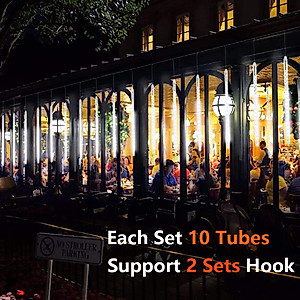 Vikdio Christmas Lights Outdoor, Meteor Shower Lights 50cm 10 Spiral Tubes 540 LEDs 3.15m Lit Length, Waterproof Snowfall Icicle Lights for Outdoor Xmas Decoration Party Tree Window (White)