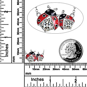 POPLYKE Ladybug Necklace Jewelry for Women Sterling Silver Mothers Day Gifts for Mom Daughter Wife(sliver-ladybug necklace)