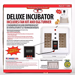 Little Giant® Digital Circulated Air Incubator with Automatic Turner | 41 Eggs | Egg Incubator with Fan and Egg Turner