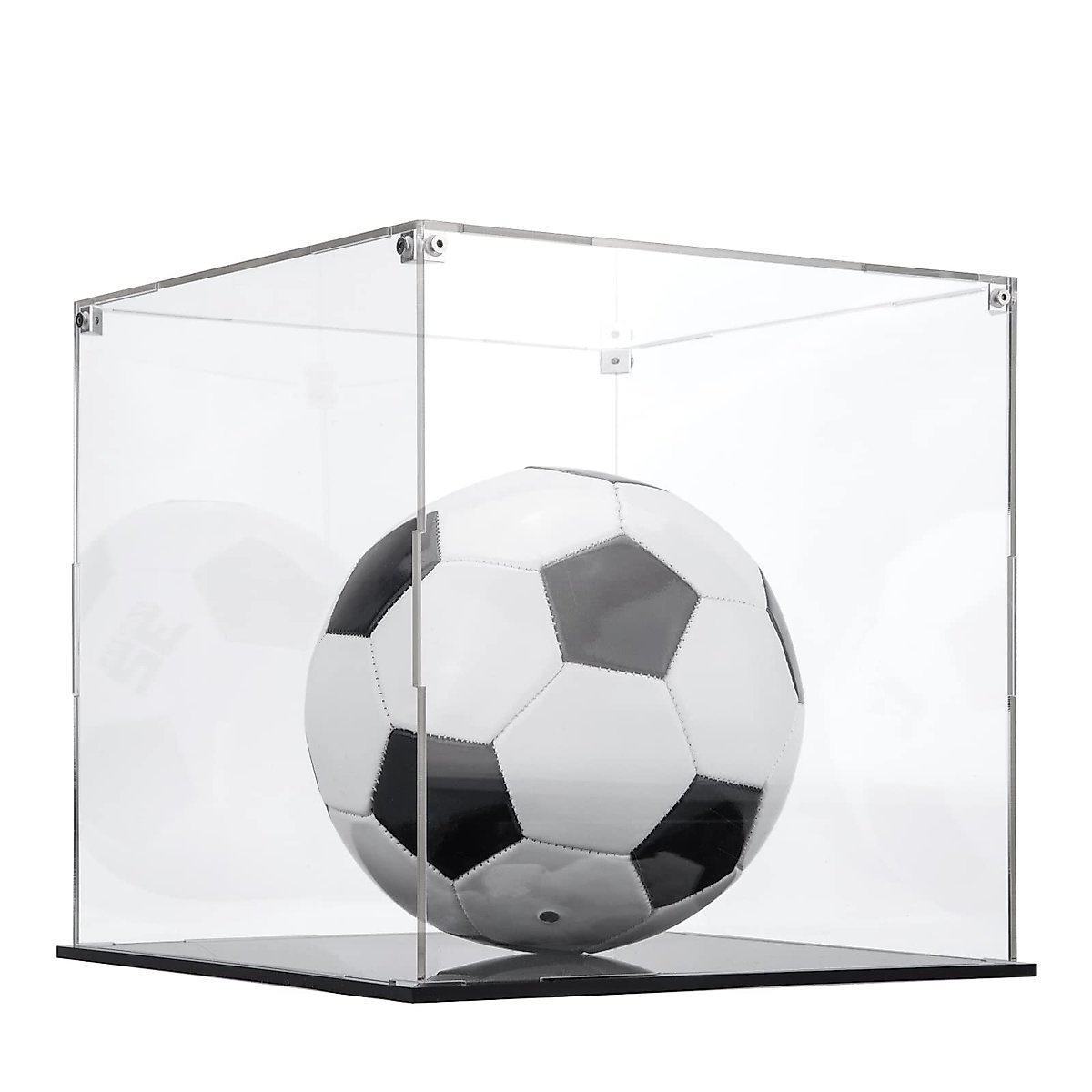 Cliselda Clear Acrylic Display Case with Black Base 10x10x10 in, Sturdy Acrylic Display Box Countertop Box Square Glass Case, Dustproof Protection Showcase for Action Figures Toys Collectibles