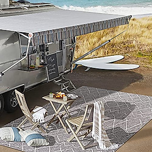 JONATHAN Y SMB114A-3 Madaba Moroccan Trellis Indoor Outdoor Area Rug Bohemian Coastal Easy Cleaning Bedroom Kitchen Backyard Patio Non Shedding, 3 X 5, Black/Cream, Gray/Cream