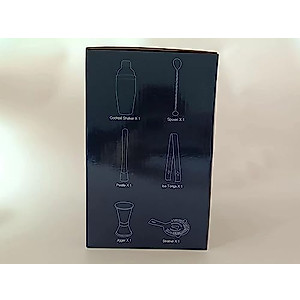 Cocktail Shaker Set Bartender Kit 13 Piece, Cocktail Kit Bar Set, Shaker Cocktail Kit with Bamboo Stand, Mixing Spoon, Muddler, Bottle Stoppers, Liquor Pourers, Strainer