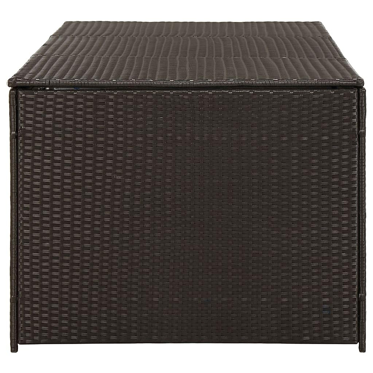 loibinfen Patio Storage Box Deck Storage Box Outdoor Storage Box Indoor Wicker Storage Bin for Patio Furniture Cushions, Pillows, Garden Tools, Poly Rattan Brown, 70.8"x35.4"x29.5" -AA