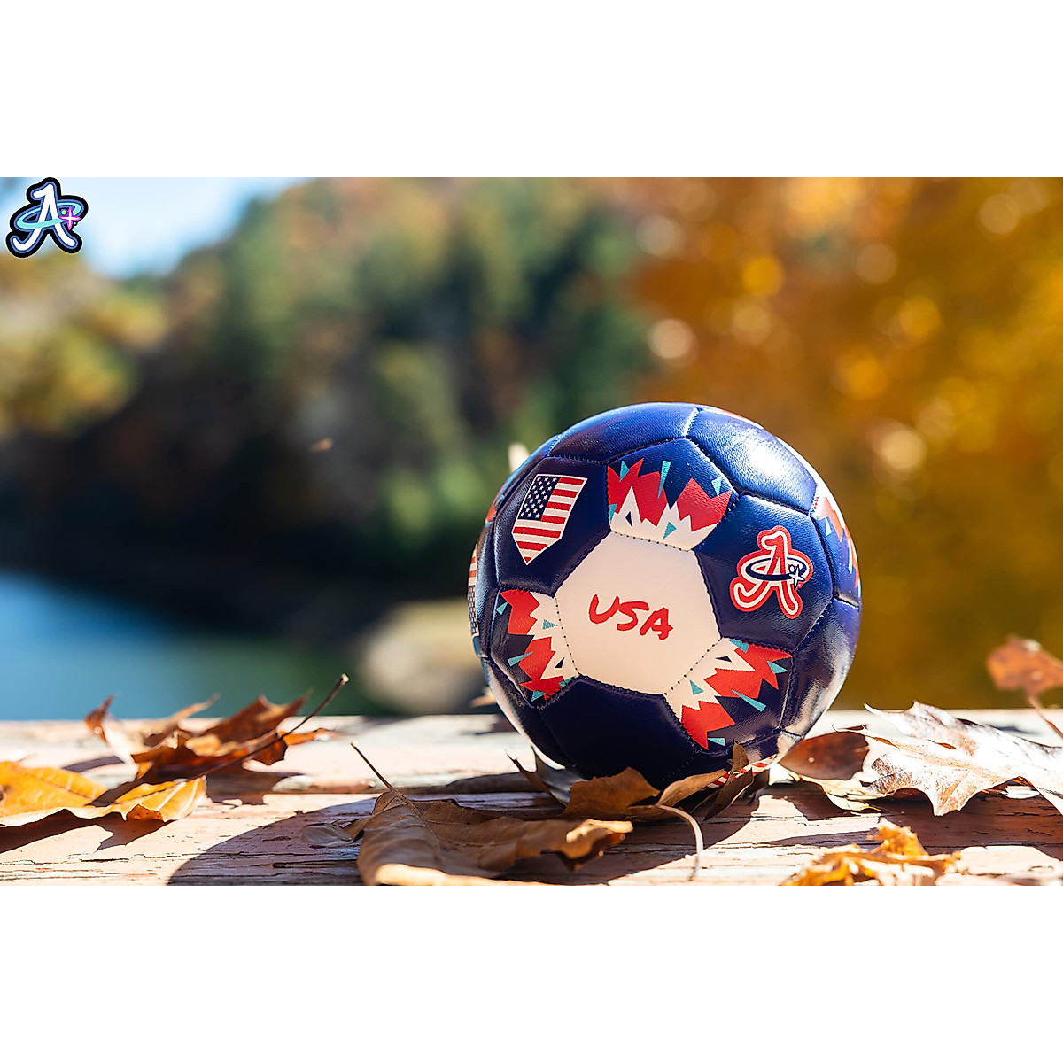 USA Soccer Ball World Cup 2022, Mini Size 2 Skills Ball, Leather Game Ball, Indoor & Outdoor, Kids, Adults, Collector & Game Quality…
