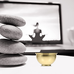 FOMIYES 1pc Tribute Water Cup Clean Water Cup Rain Stick Meditation Chair Accordion Spiritual Holy Chakra Pagan Offering Bowl Kalimba Decor Offering Cup Copper Desk Tub Woman