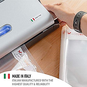 Magic Vac Vacuum Sealer Bags Quart Size 8"x12" 100 Pack Thicker Heavy Duty Material for Sous Vide, Meal Prep, Microwave and Freezer works with Food Saver