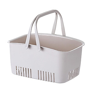 Sunicon Portable Shower Caddy Basket, Large Capacity Plastic Bath Basket Bin Storage Tote with Handles for Bathroom Kitchen Dorm Room Bedroom