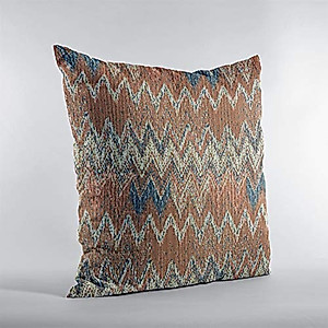 Plutus Brands Multi-Color Plutus Wave Chevron Luxury Throw Pillow 18 in x 18in, Double Sided 18" x 18"