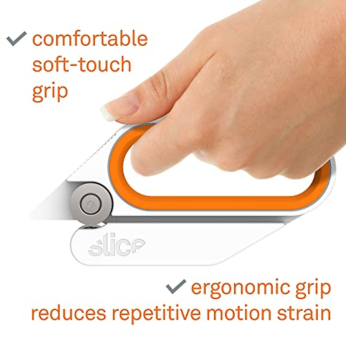 Slice 10598 Rotary Scissors Cutting Tool by Slice, Bladeless Scissors, Ambidextrous Cutter Ideal for Cutting Gift Wrap, Gift Basket Cellophane, Paper 1 Pack