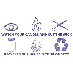 Lavander Aromatherapy Candle with Amethyst and Rose Quartz + Soy Wax + Scented Oil + Cinnamon Decoration + Quartz + Healing Crystal +12 oz. La CASA de ALEJANDRA