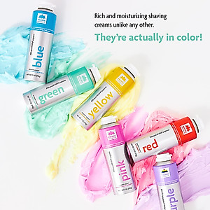 Pacific Shaving Company COLORFUL Shaving Cream, Shave with Purpose - Safe & Natural Ingredients, Cruelty Free, Made in the USA - 6 Item Bundle (7 oz each)