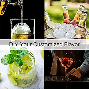 CHIYAN Ice Cube Trays Silicone Mold - Easy Release Ice Cube Molds Sphere Ice Ball Maker with Removable Lid and Large Square Ice Molds Reusable and BPA Free for Whiskey and Cocktails, Set of 3, Black