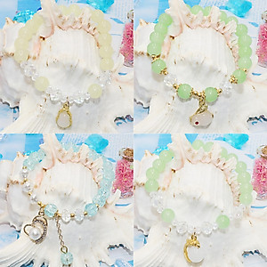 Guoxin 300Pcs Briolette Crystal Glass Beads Faceted Assorted Colors Spacer Beads for DIY Bracelets Crafts Jewelry Making with Box (8MM, Briolette)