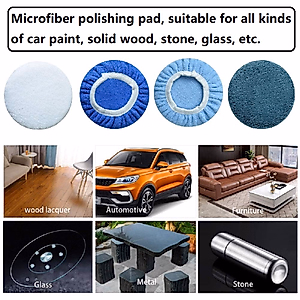 Buffer Bonnets for 5 to 6 inch, 8pcs Buffing Pads Bonnets, Polishing Bonnets 5-6 inch, Buffing Bonnets, Microfiber Bonnets, for 5-6inch Orbital Buffer Polisher (5-6inch-8pcs 4colors)