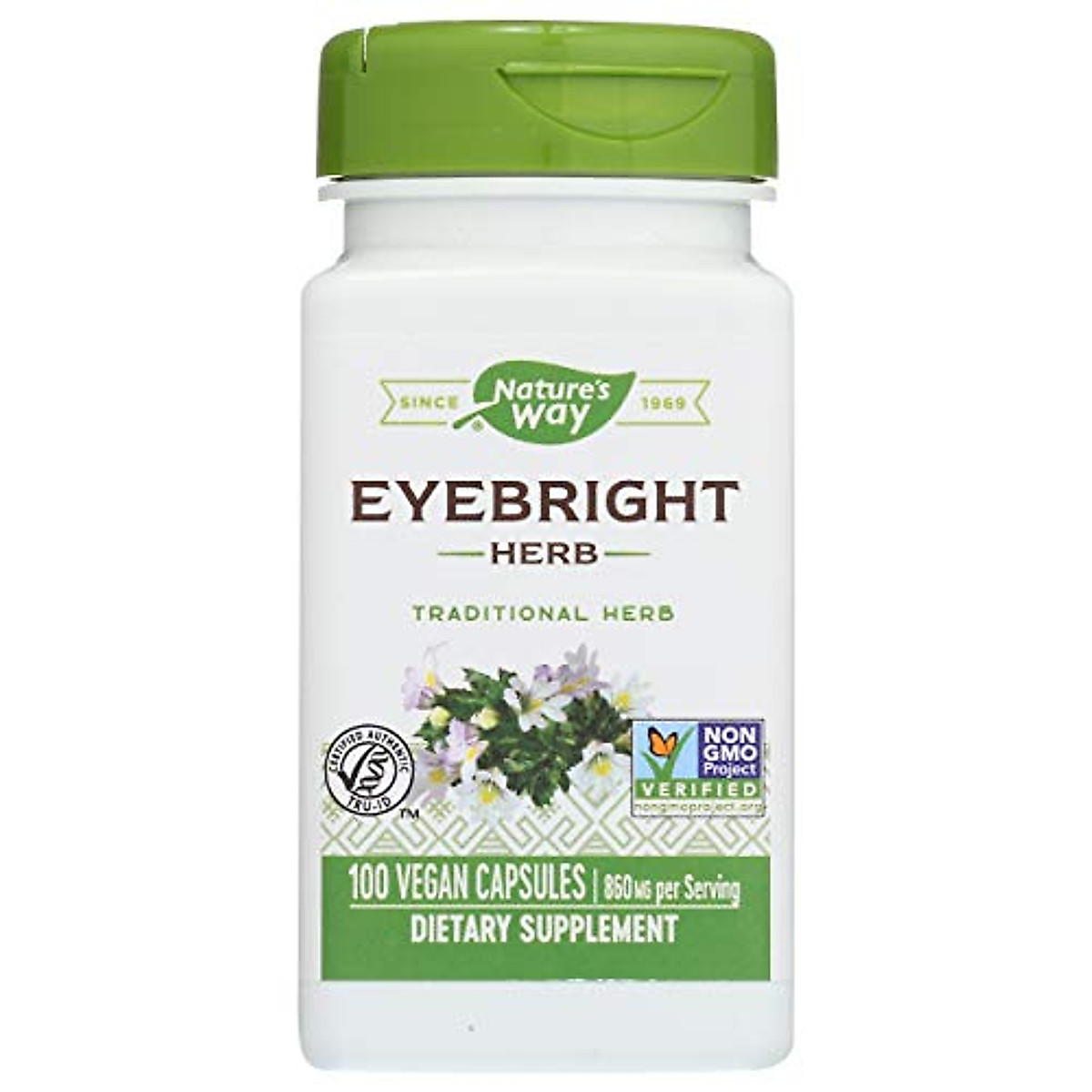 Natures Way Eyebright Herb Vegetarian Capsule, 100 ct