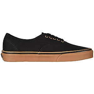 Vans Unisex Authentic Sneaker, Black/Rubber, Size 6