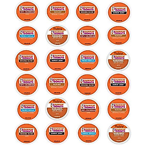 Variety pack of Dunkin Donuts Coffee K Cups for All Keurig K Cup Brewers - (6 flavors, NO DECAF, 4 K cups each flavor, Total of 24)