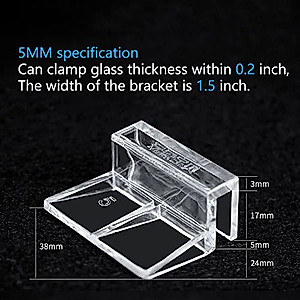MEETOOT 4pcs Fish Tank Bracket 5mm Acrylic Fish Tank Support Tools Clear Aquarium Fish Tank Glass Cover Clip Support Holder