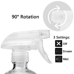 Cosywell Glass Spray Bottles Empty 16oz Boston Round Bottle Refillable Container for Essential Oils with Funnel Lables Cleaning Products Aromatherapy Lotions Liquid Soaps (WhiteWhite)