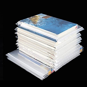 7x9.5 Inches Zipper Bags, 5.5x8.5 Book Protectors, Water Proof Book Bag for 5.5x8.5 Paperback Fiction, 100 PCS