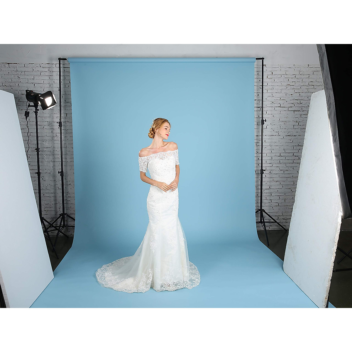 Huamei Seamless Photography Background Paper, Photo Backdrop Paper 8.9 x 36 Feet / 2.72 x 11 Meters 272133 (Ivorine)