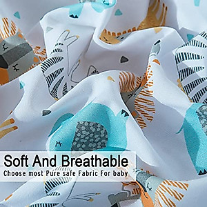 bimocosy Crib Sheet,3 Pack Crib Sheets for Baby Girl Boy Size 28"x 52" for Standard Crib and Toddler Mattresses, Super Soft Breathable Microfiber Crib Mattress Sheet,Floral/Elephant/Pink