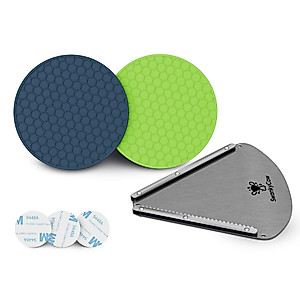 SWANKYCOW - Undercounter Stainless Steel Jar Opener & Bottle Cap Opener for Weak Hands or Seniors -Bonus Jar Opener Gripper Pads included - One Handed Jar Opener Gripper