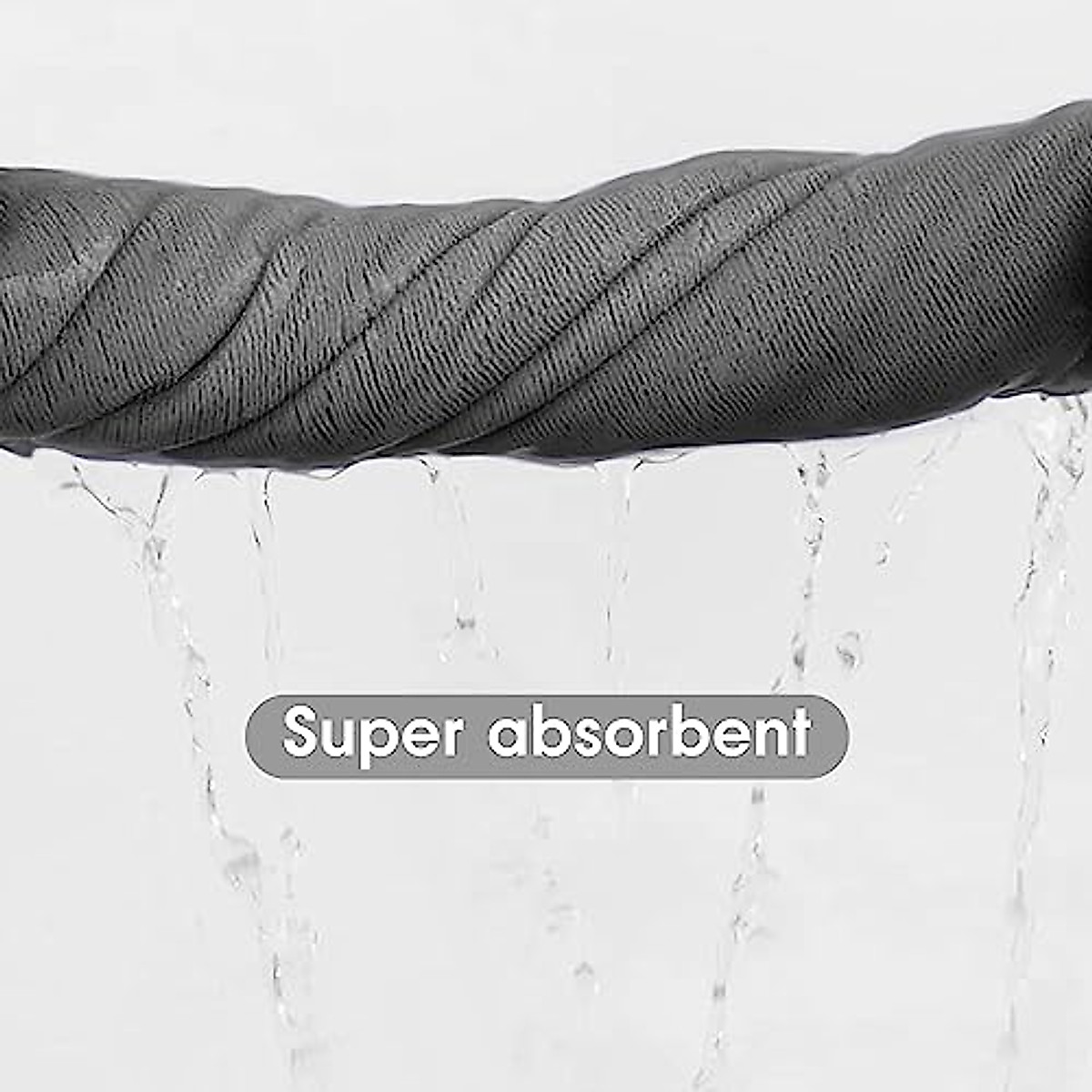 JML Microfiber Bath Towel 2 Pack(30" x 60"), Oversized Thick Towels, Soft, Super Absorbent and Fast Drying, No Fading Multipurpose Use for Sports, Travel, Fitness, Yoga, 30 in x 60 in, Grey 2 Count