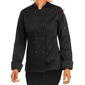 On The Line by ChefUniforms.com Women's Classic Long Sleeve Chef Coat - Chef Coat Women, Black Chef Coat, Women's Chef Jackets, Womens Chef Coat, Chef Coat, Chef Uniform for Women