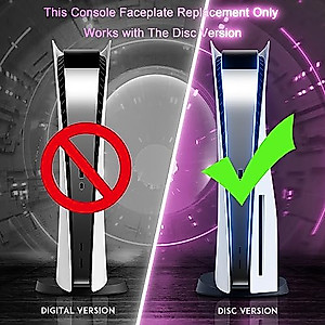 SIKEMAY PS5 Cover Plates for Playstation 5 Console Disc Edition, PS5 Accessories Face plates Side Shell with Cooling Fan Vents, Hard Shockproof Protective Custom Dust Skin Covers Case (Plating Purple)