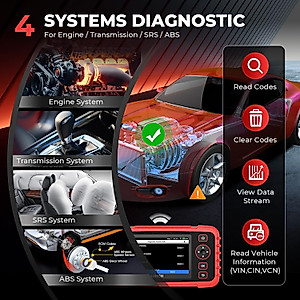 LAUNCH OBD2 Scanner CRP123X Elite Car Scanner,2024 Lifetime Free Online Update Diagnostic Scan Tool with SAS/Throttle Reset,ABS SRS Transmission Car Check Engine Code Reader,Auto VIN,Battery Test…