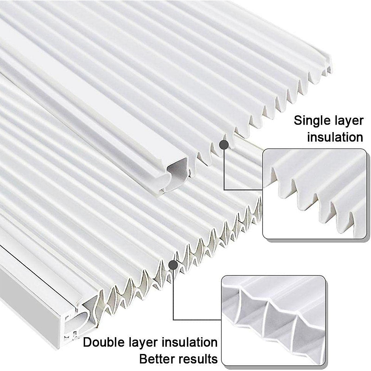 tangchen Window Air Conditioner Side Panels with Frame, Room AC Accordion Filler Curtain Kit Replacement, Adjustable Insulation AC Side Panel for Preventing Heat Noise