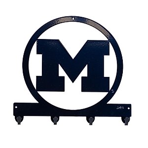 SWEN Products Michigan Wolverines Metal Key Chain Hanger - Leash Holder