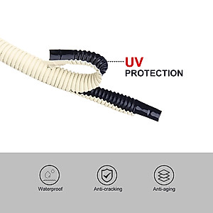 Air Jade 164Ft Water Drain Hose, 5/8" ID Universal Fit Ductless Mini Split Air Conditioner Heat Pump Systems, Mini Split Drain Line Pipe