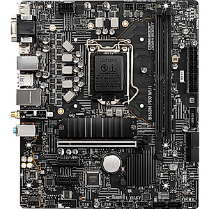 MSI B560M PRO WiFi ProSeries Motherboard (Micro-ATX, 11th/10th Gen Intel Core, LGA 1200 Socket, DDR4, PCIe 4, CFX, M.2 Slot, USB 3.2, 2.5G LAN, DP/HDMI)