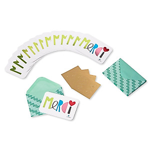 Papyrus Thank You Cards with Envelopes, Merci (14-Count)