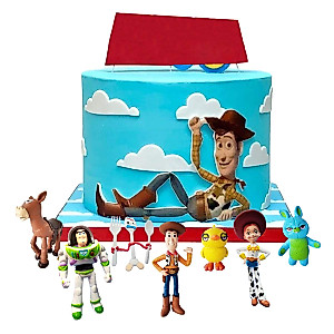 7 pcs Toy inspiration story Cake Topper, Toy game Story Birthday Party Decoration